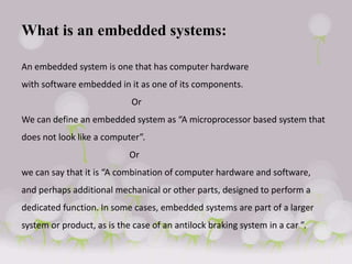 Embedded systems | PPTX