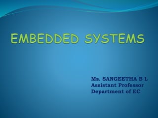 Embedded systems - UNIT-1 - Mtech | PPT