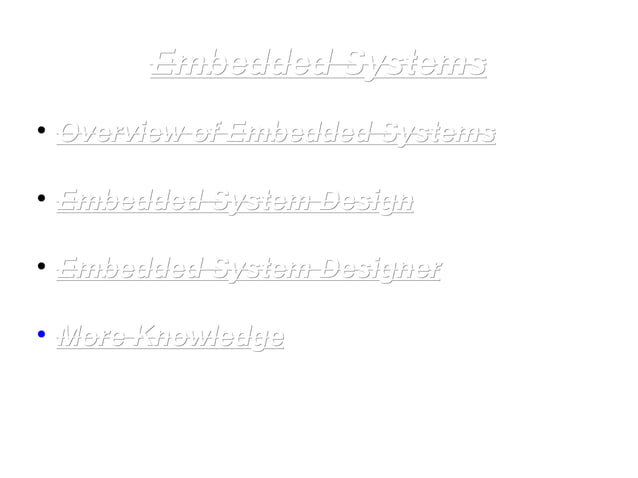 Embedded systems in brief | PPT