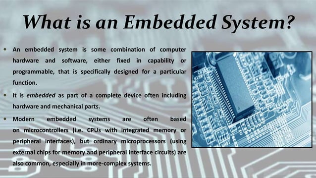 Embedded Systems - Training ppt | PPTX