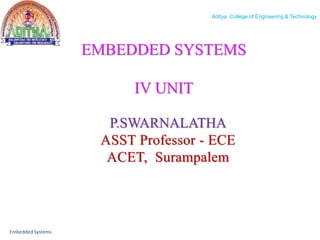 EMBEDDED SYSTEMS- -UNIT-IV--ECE-ACET.ppt