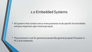 Embedded systems 101 final | PPT