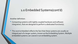 Embedded systems 101 final | PPT