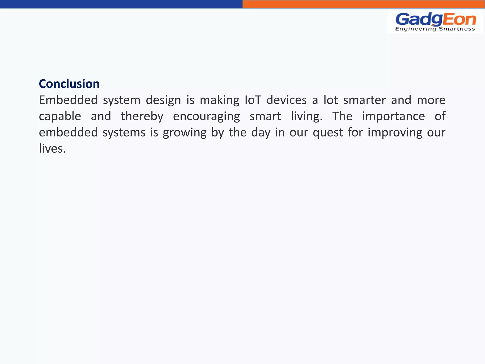 Embedded Systems and IoT Solutions – An Overview | PPTX