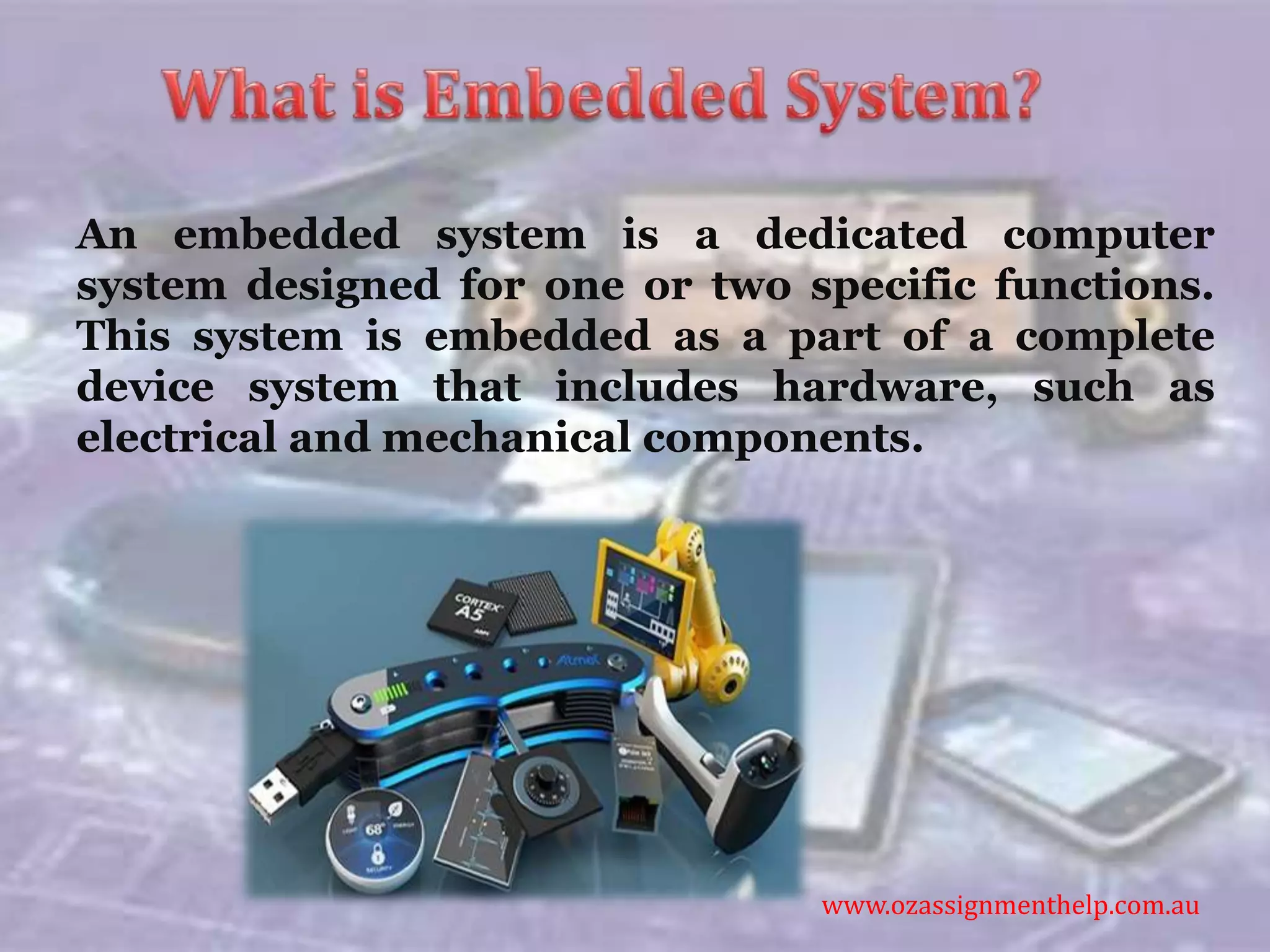 Applications of Embedded System | PPTX | Operating Systems | Computer Software and Applications
