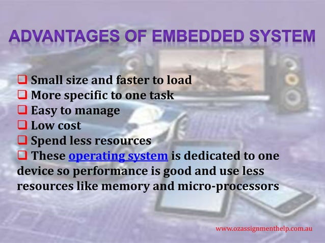 Applications of Embedded System | PPTX | Operating Systems | Computer Software and Applications