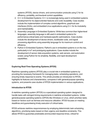 The Comprehensive Guide to Embedded Systems Architecture: Building Blocks, Design Principles ...