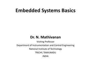 Embedded systems basics | PDF | Computing | Technology & Computing