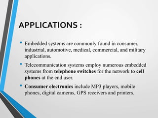 EMBEDDED SYSTEMS (senthil) | PPTX