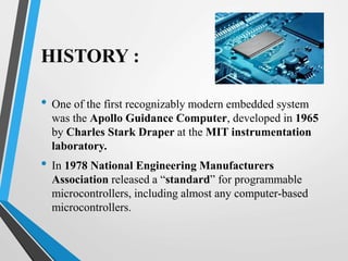 EMBEDDED SYSTEMS (senthil) | PPTX