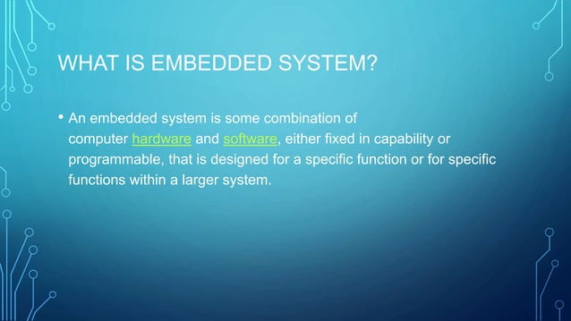 Embedded systems | PPT