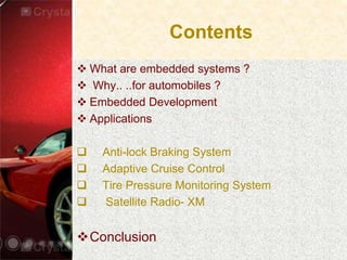 EMBEDDED SYSTEMS IN AUTOMOBILES .PPT.pptx