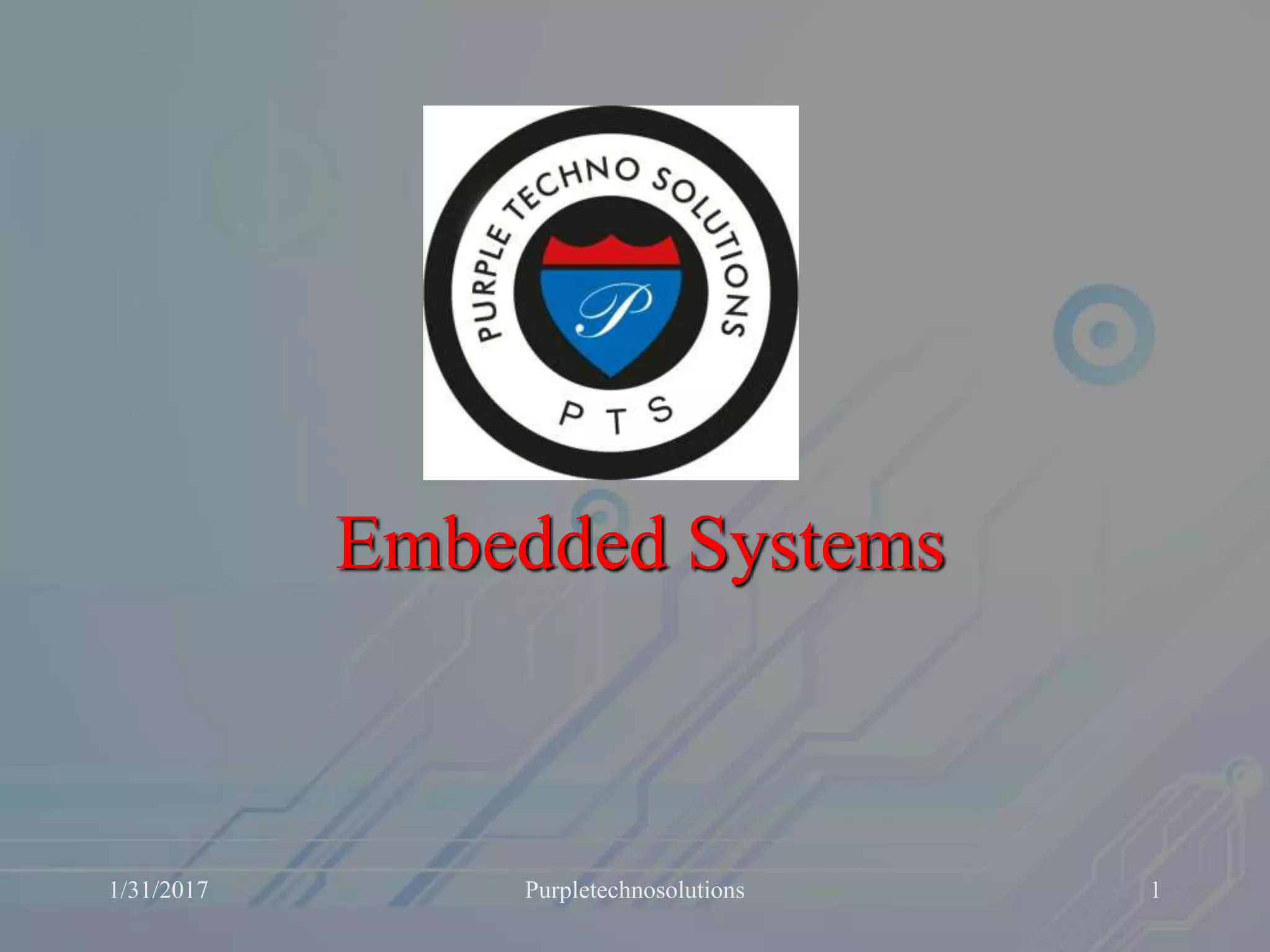 Embedded systems intrduction | PPT