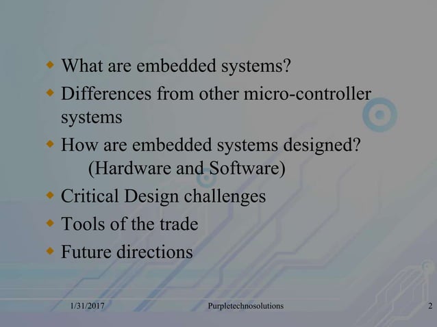 Embedded systems intrduction | PPT