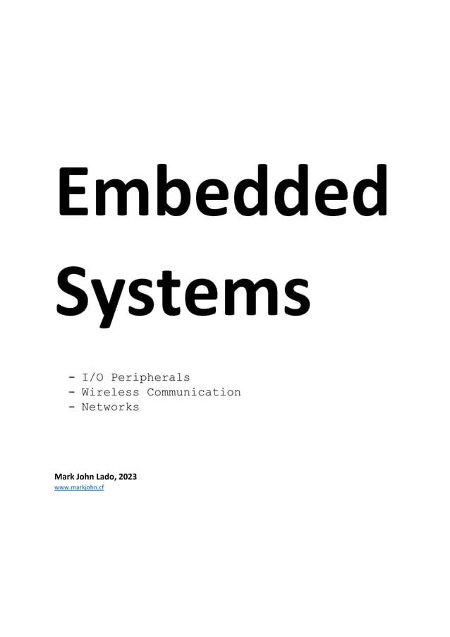 Embedded Systems IO Peripherals Wireless Communication.pdf