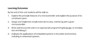 Embedded Systems and Arduino Architecture | PPTX