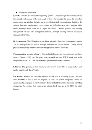 Embedded systems notes | DOC