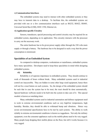 Embedded systems notes | PDF