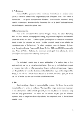 Embedded systems notes | PDF