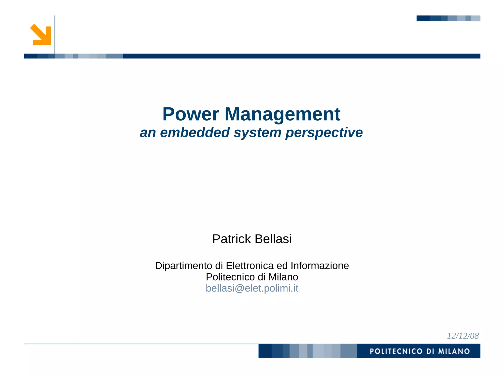 Embedded Systems Power Management | PDF