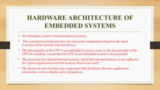 Embedded systems ppt | PPTX