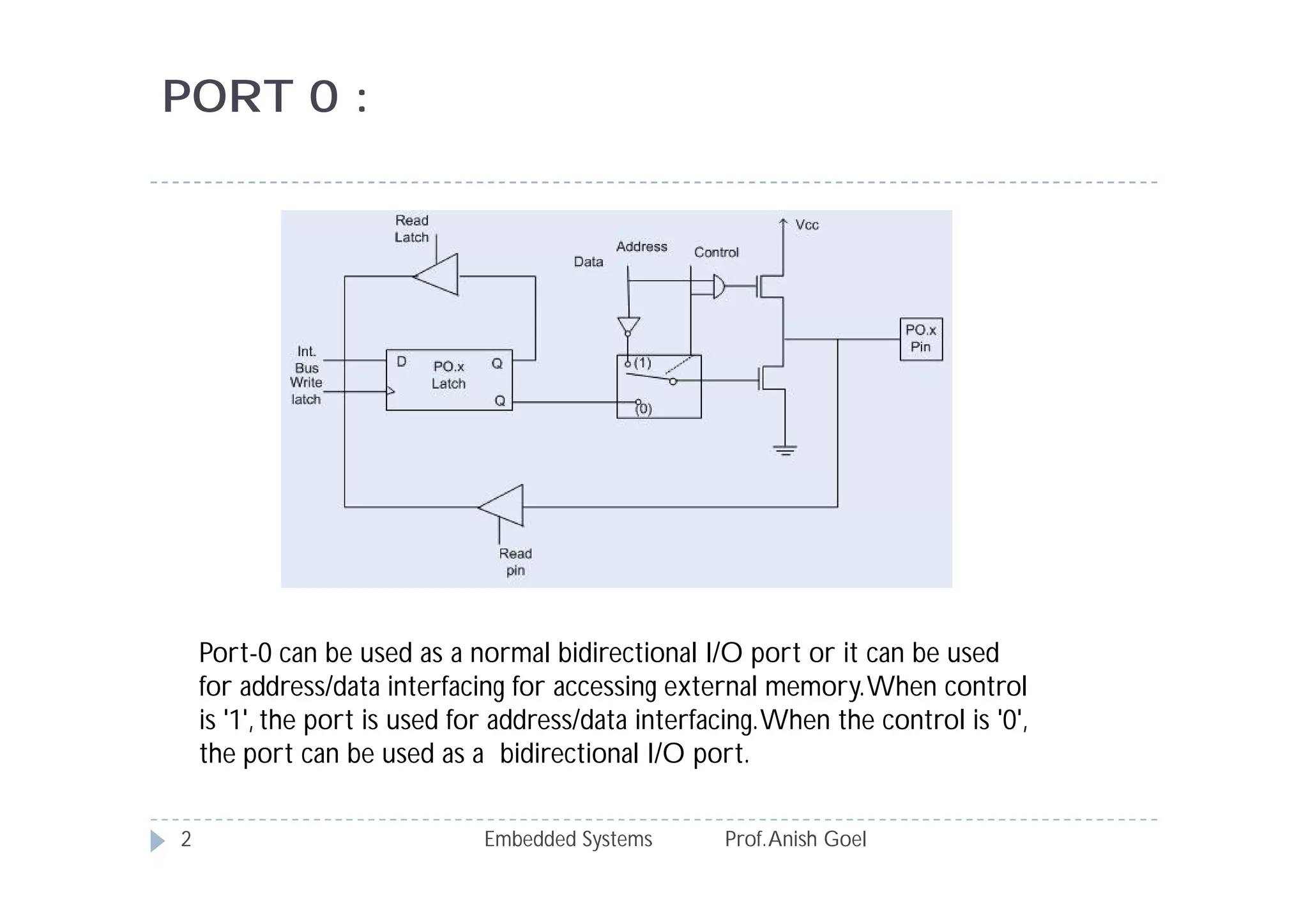 8051 Microcontroller I/O ports | PDF