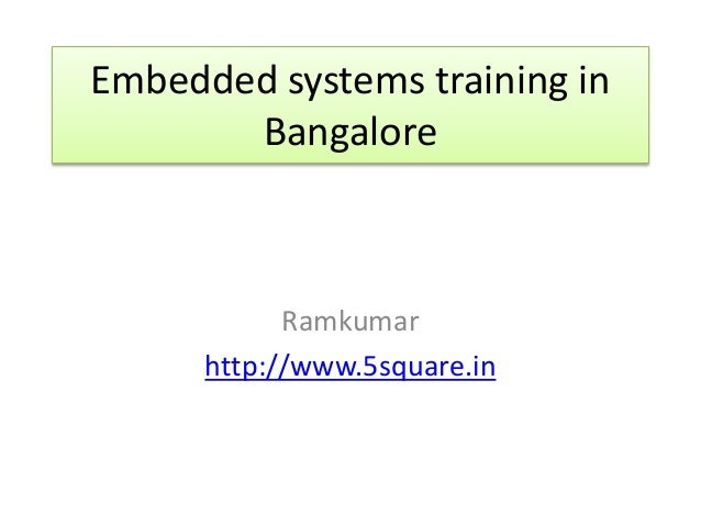 Embedded Systems Training In Bangalore