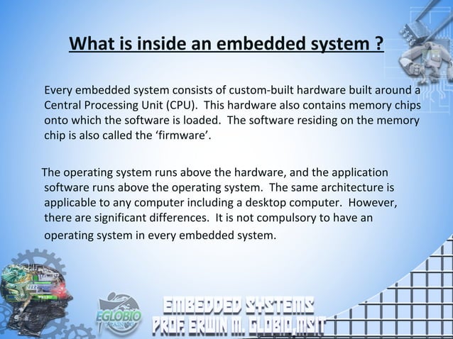 Embedded System Presentation | PPT | Operating Systems | Computer Software and Applications