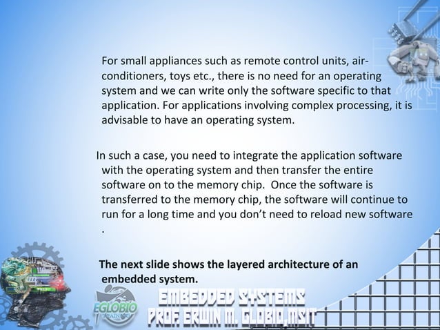 Embedded System Presentation | PPT | Operating Systems | Computer ...