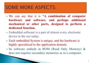 Embedded systems presentation | PPT