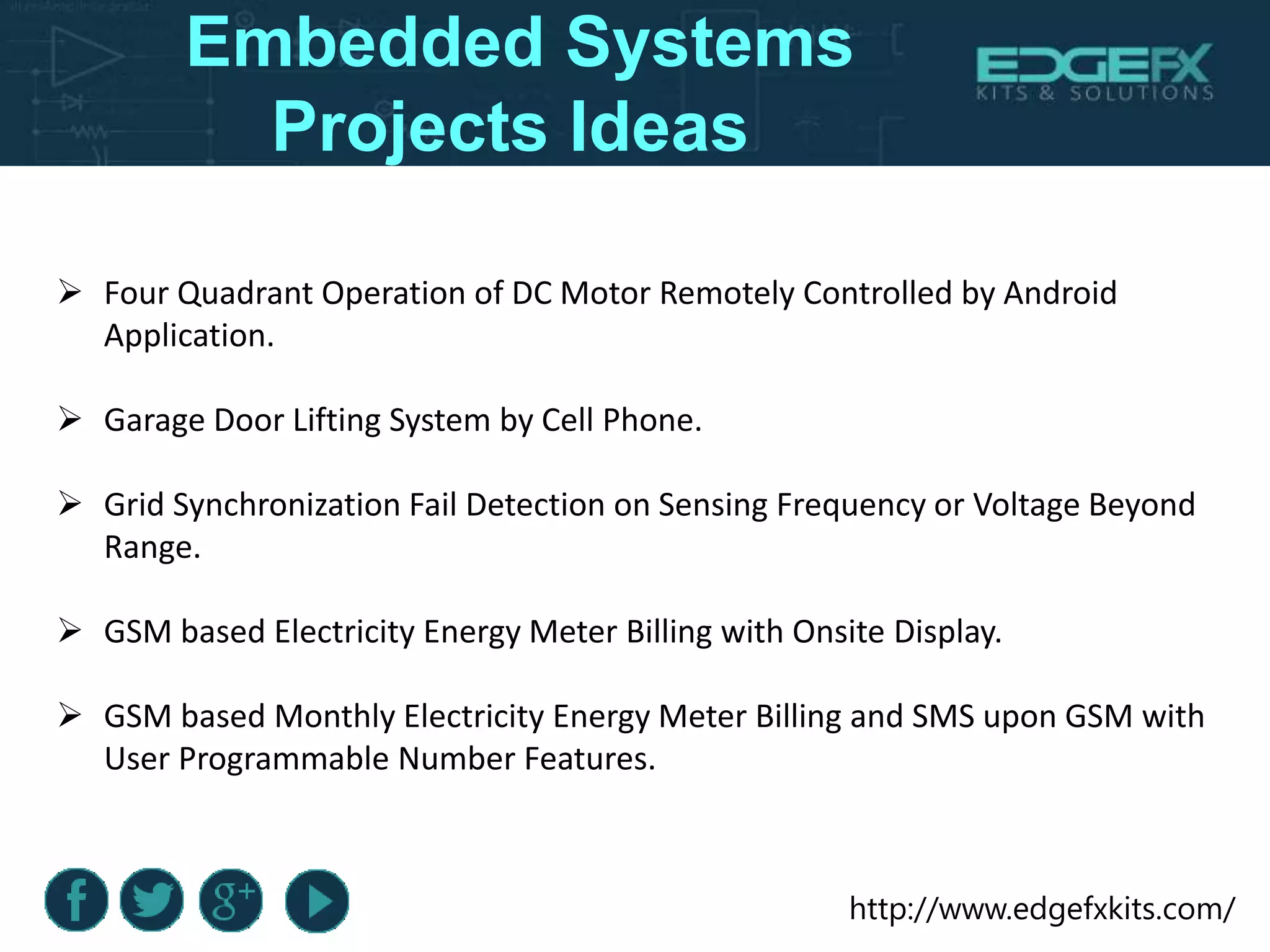 Embedded Systems Projects Ideas | PPTX | Operating Systems | Computer ...