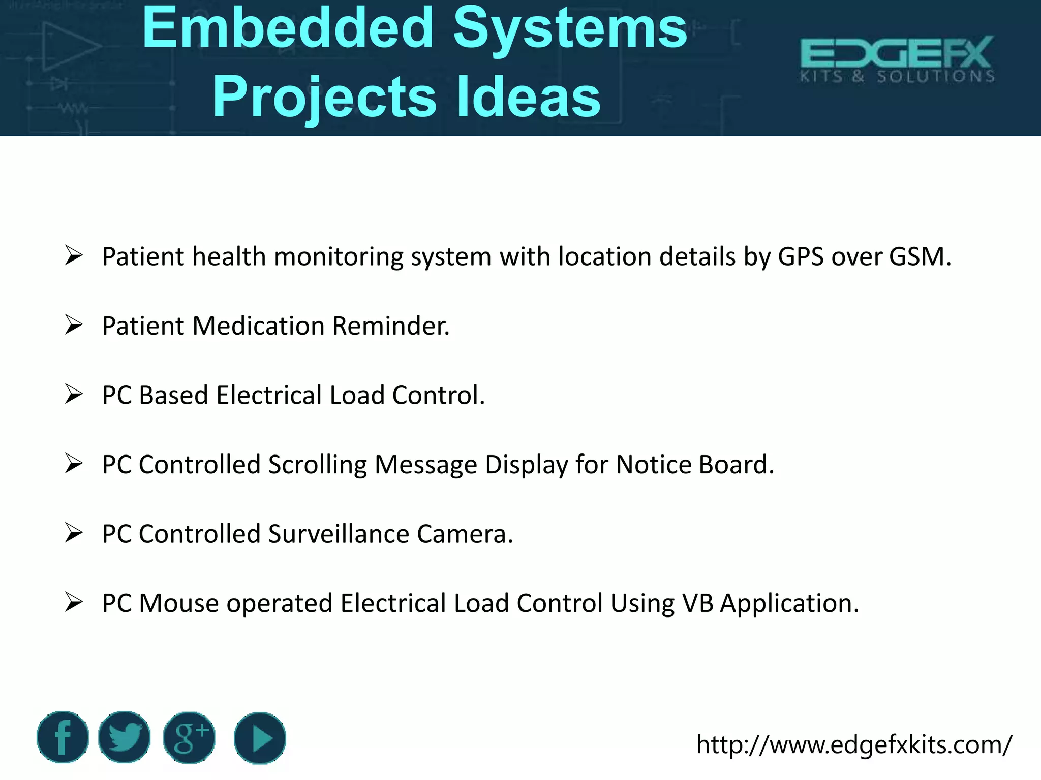 Embedded Systems Projects Ideas | PPTX