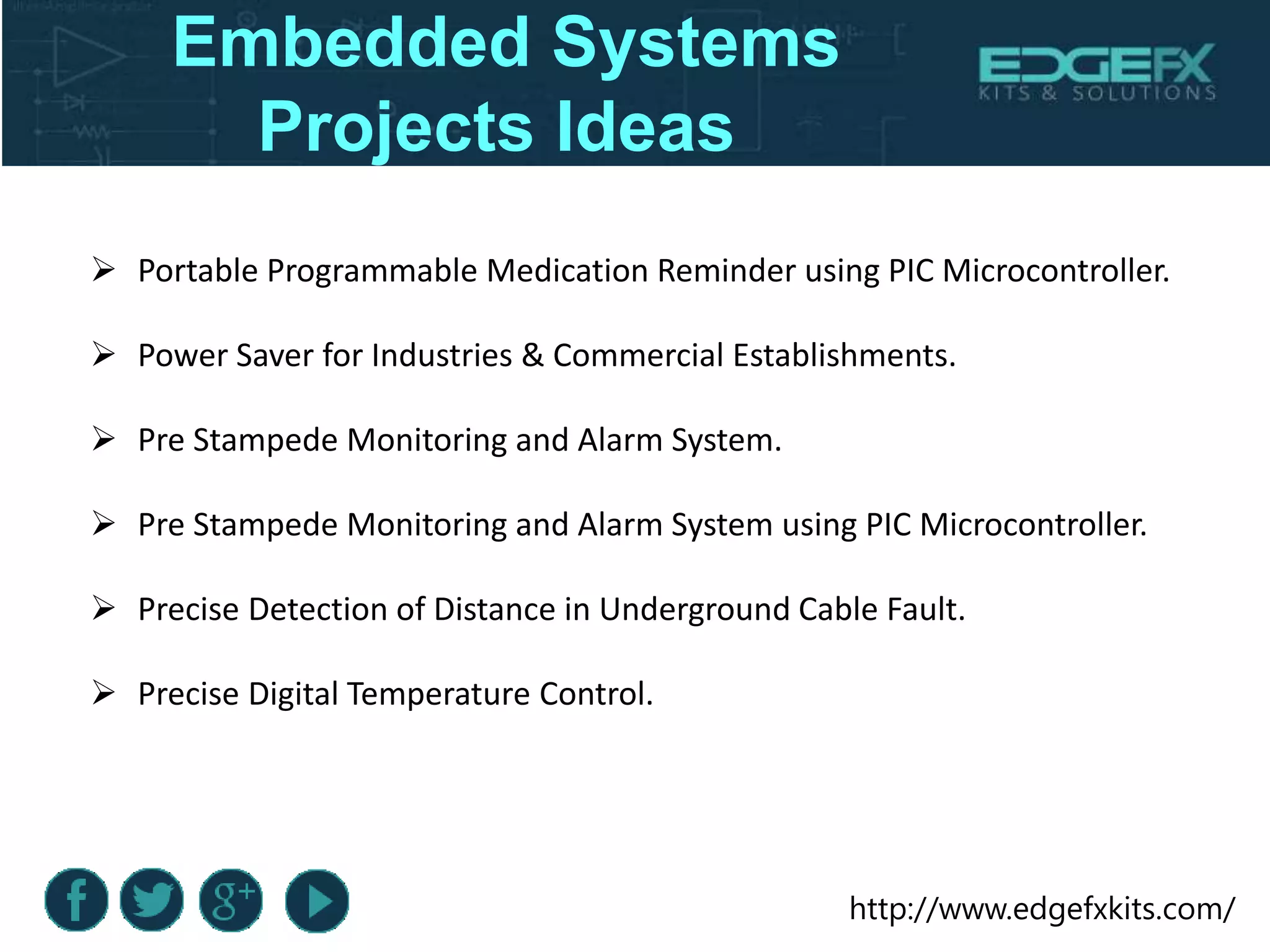 Embedded Systems Projects Ideas | PPTX | Operating Systems | Computer ...