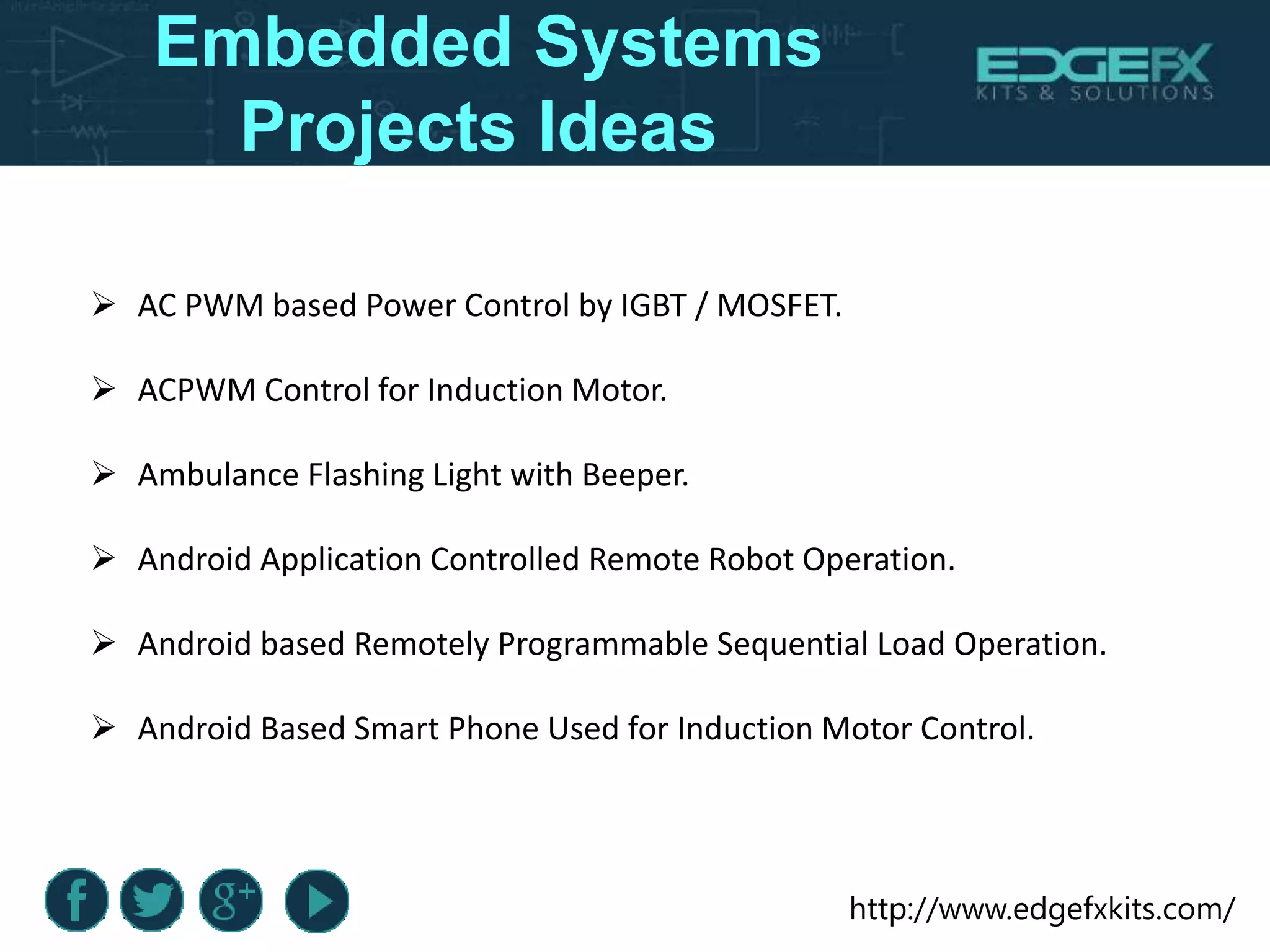 Embedded Systems Projects Ideas | PPTX