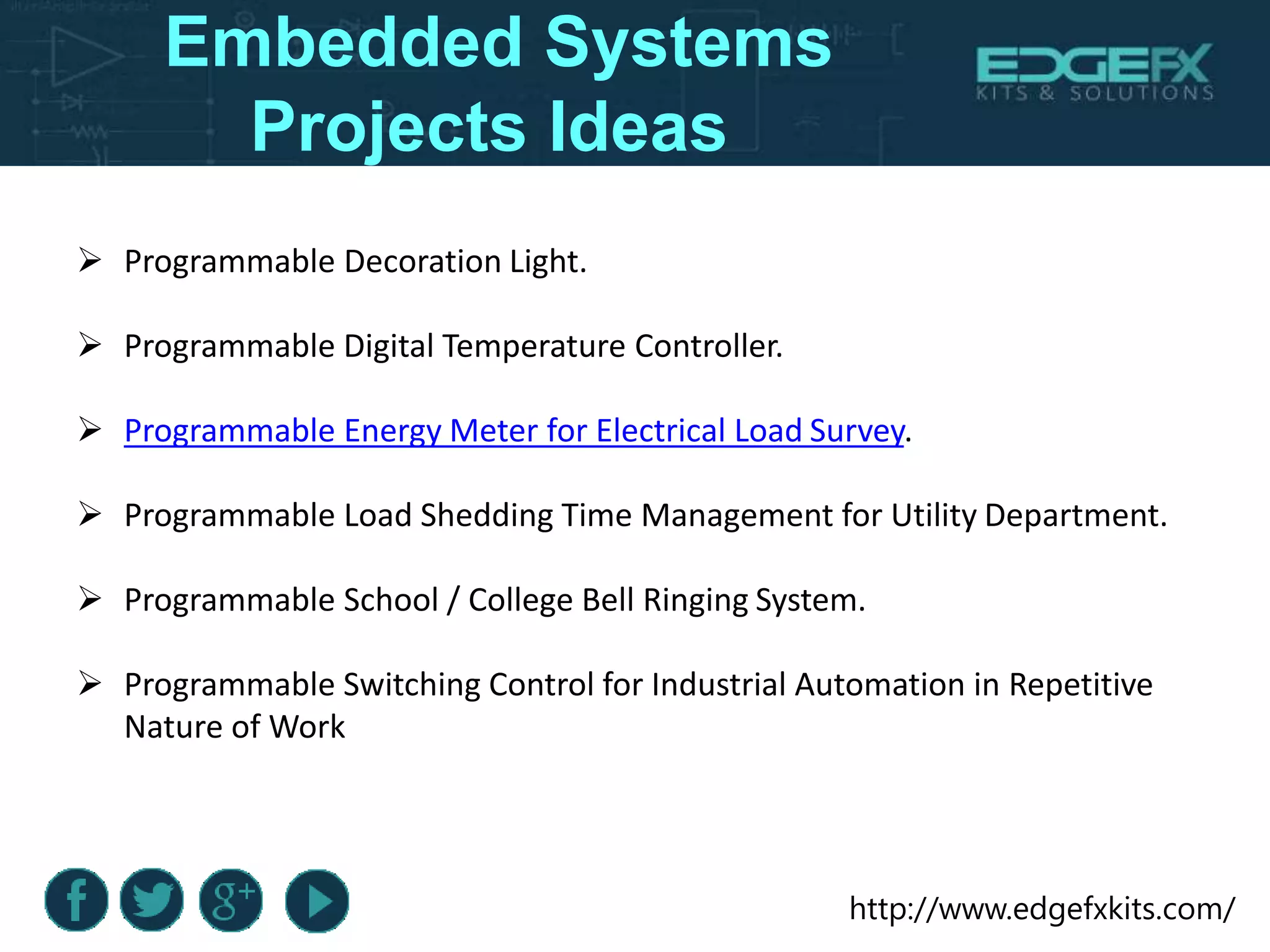 Embedded Systems Projects Ideas | PPTX