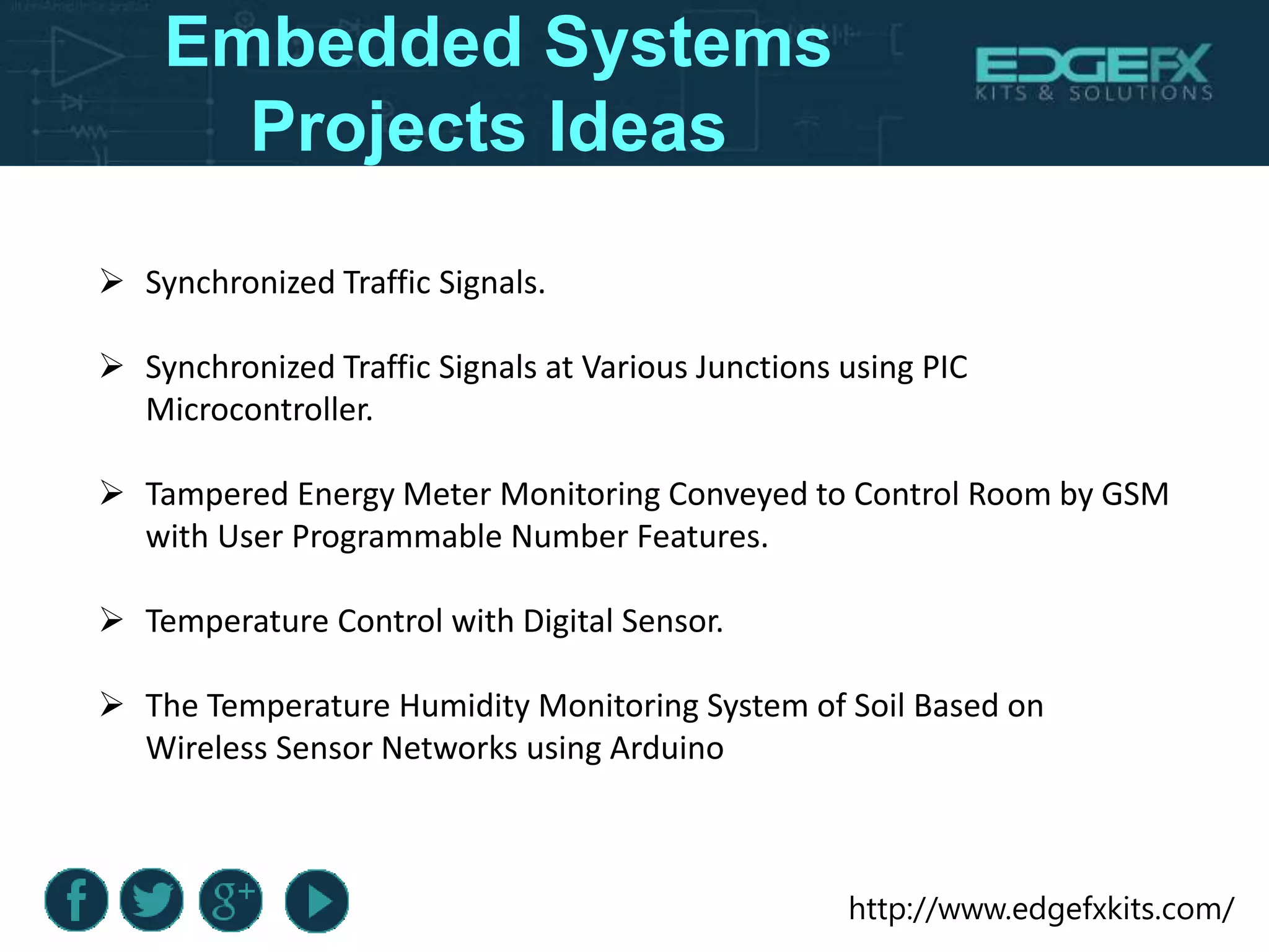 Embedded Systems Projects Ideas | PPTX | Operating Systems | Computer ...