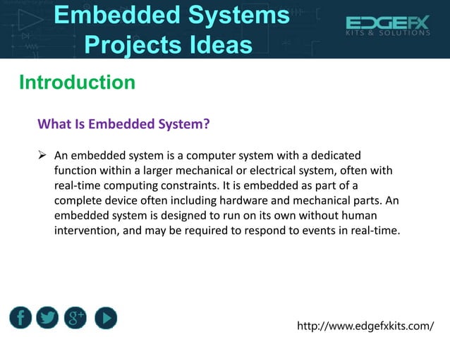 Embedded Systems Projects Ideas | PPTX | Operating Systems | Computer ...