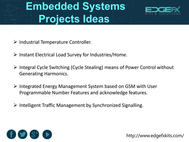 Embedded Systems Projects Ideas | PPTX | Operating Systems | Computer ...