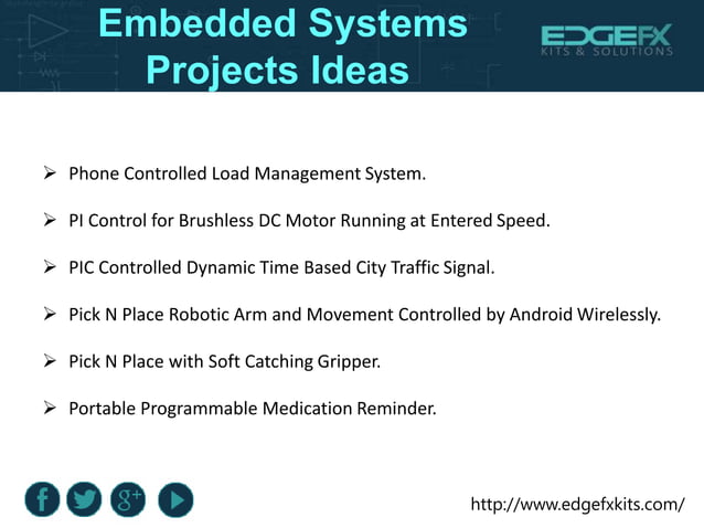 Embedded Systems Projects Ideas | PPTX | Operating Systems | Computer ...