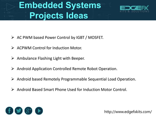 Embedded Systems Projects Ideas | PPTX | Operating Systems | Computer ...