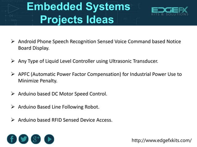 Embedded Systems Projects Ideas | PPTX | Operating Systems | Computer ...