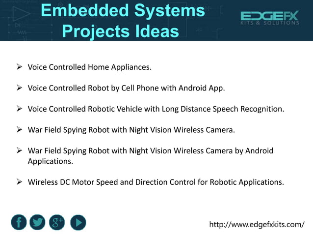 Embedded Systems Projects Ideas | PPTX | Operating Systems | Computer ...