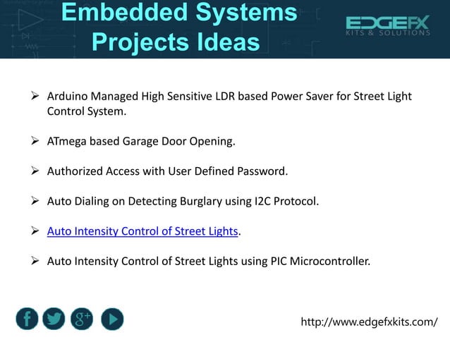 Embedded Systems Projects Ideas | PPTX | Operating Systems | Computer ...