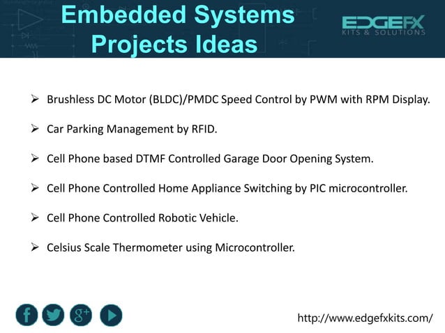 Embedded Systems Projects Ideas | PPTX | Operating Systems | Computer ...