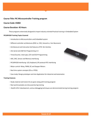 Embedded systems skill development training | PDF | Computer Peripherals | Computing