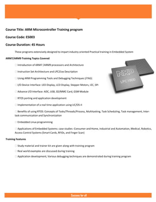 Embedded systems skill development training | PDF | Computer Peripherals | Computing