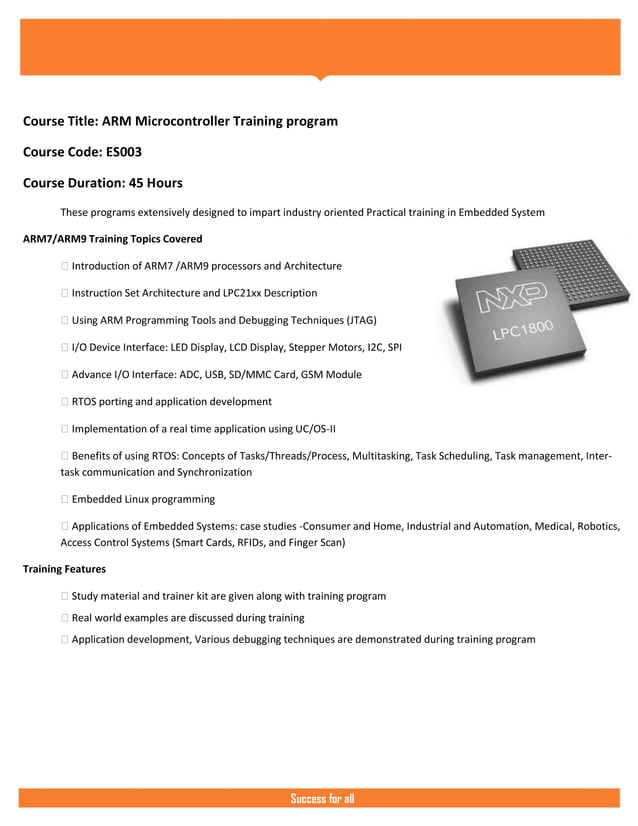 Embedded systems skill development training | PDF | Computer Peripherals | Computing