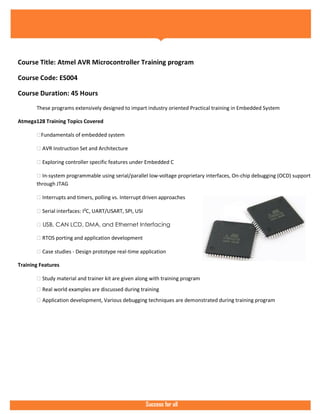 Embedded systems skill development training | PDF | Computer Peripherals | Computing