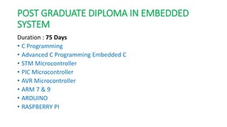 EMBEDDED TRAINING IN CHENNAI | PPT