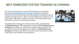 EMBEDDED SYSTEMS TRAINING IN CHENNAI | PPTX